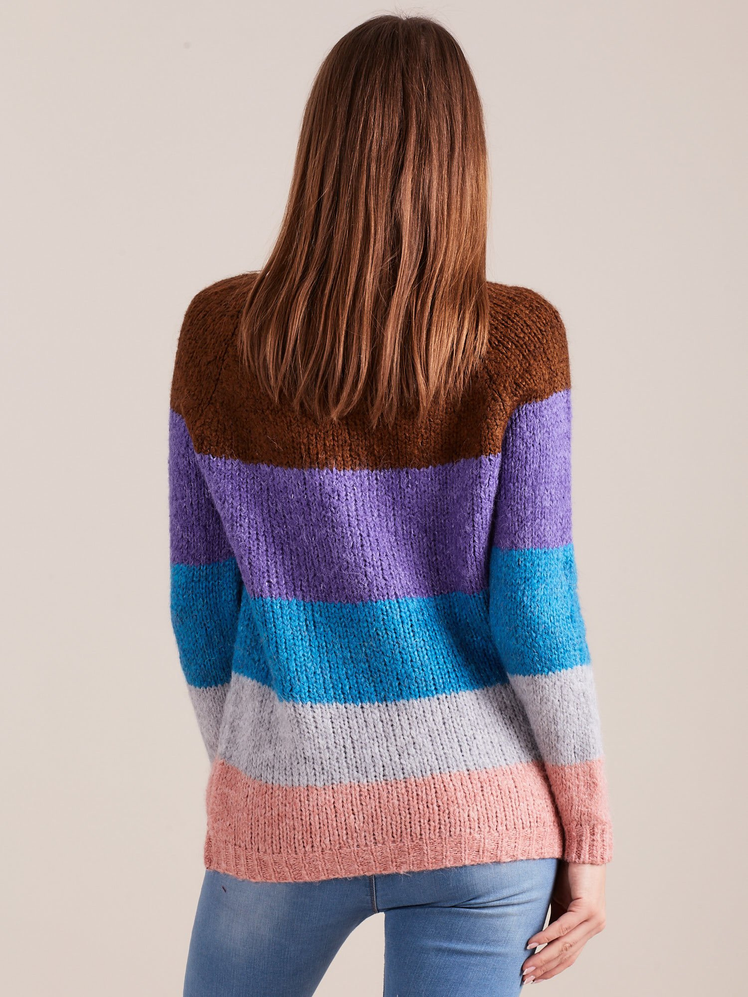 Hurtownia Sweter damski w kolorowe paski